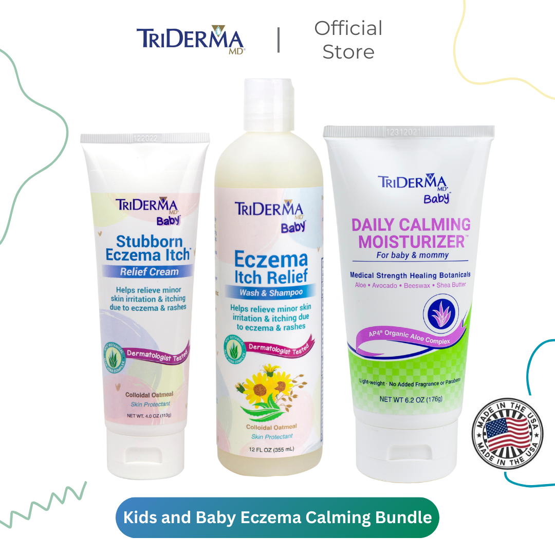 Kids and Baby Eczema Calming bundle – TriDerma Singapore
